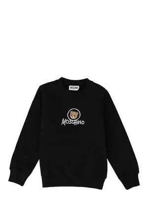 Moschino Felpa Girocollo Con Stampa Teddy Bear - Black