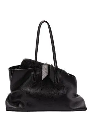 Attico La Passeggiata Medium Leather Handbag - Black