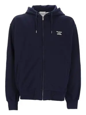 Drole De Monsieur Felpa Con Zip E Cappuccio - Blue