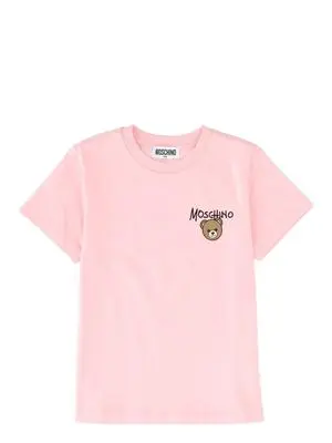 Moschino T Shirt Con Stampa Teddy Bear Pink