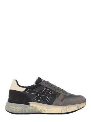 Premiata Mick 8433' Grey Suede Blend Sneakers - Brown