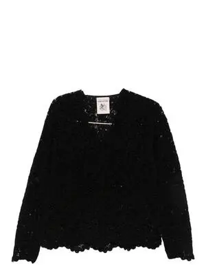 SEMICOUTURE Calanthe V Necked Sweater Black