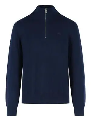 Burberry Sweater In Cashmere Blend - Navy