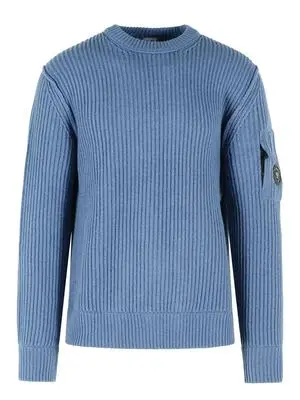C.P. COMPANY Blue Wool Blend Sweater