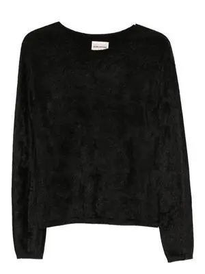 SEMICOUTURE Lettice Crewneck Sweater Black