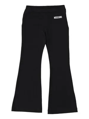 Moschino Pantalone Flared Con Logo - Black