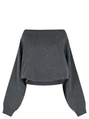 MAISON MARGIELA Grey Wool Blend Mini Dress