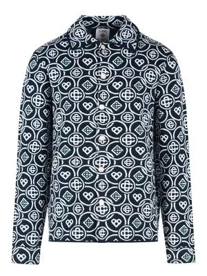 Casablanca Cc Monogram' Cotton Shirt - Navy