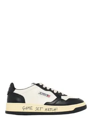 AUTRY Medalist Low' And White Lear Sneakers - Black