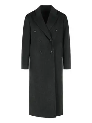 Loulou De Saison Double Breasted 'rosco' Virgin Wool And Cashmere Coat - Grey