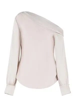 Simkhai 'alice' One Shoulder Top In Ivory Acetate Blend Ivory