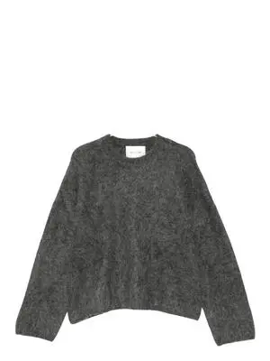 Soft Goat Wool Crewneck Jumper - Grey