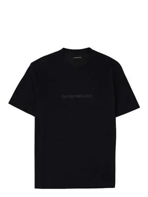 Emporio Armani T Shirt Essential In Jersey Di Cotone Pima - Black