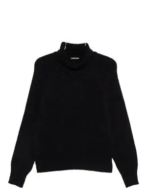SUSANNE BOMMER Wool Turtle Neck Jumper - Navy