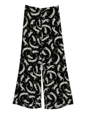 FORTE_FORTE Pritned Velvet Trousers Ink