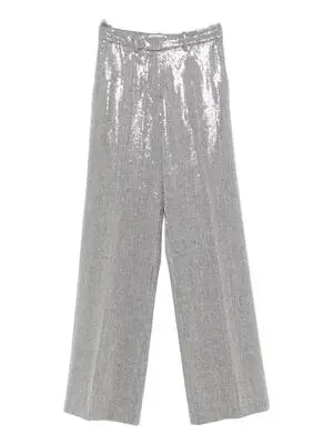 ERMANNO FIRENZE Sequined Trousers Silver