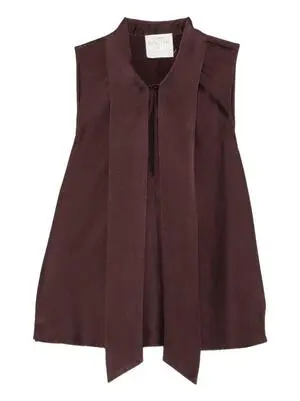 FORTE_FORTE Silk Top Brown
