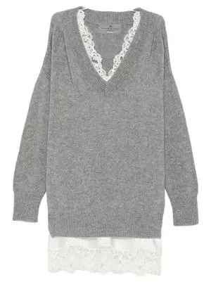 Ermanno Scervino Cashmere Mini Dress - Grey