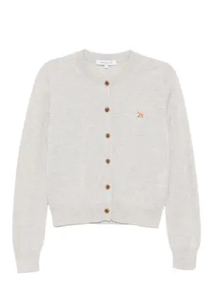 Maison Kitsuné Baby Fox Wool Cardigan - Grey