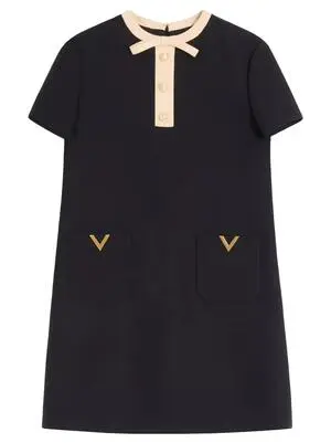 Valentino Garavani Wool And Silk Mini Dress - Black
