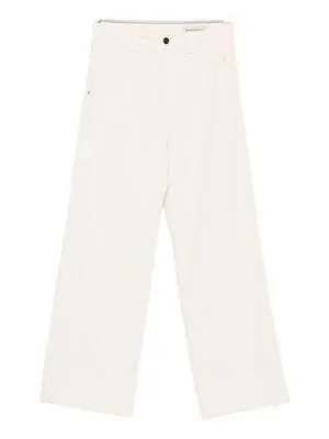 WHITE SAND Cotton Trousers - Brown