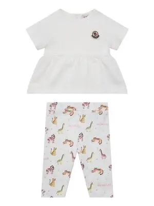 Moncler T Shirt With Pants Set Multicolour