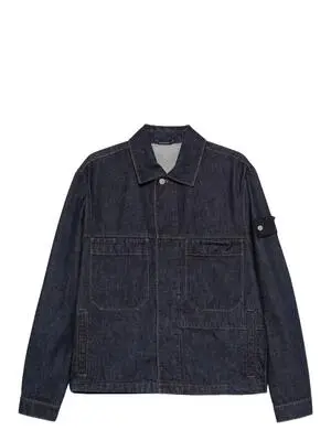 Stone Island Denim Cotton Jacket - Navy