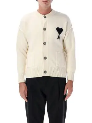 AMI Paris Sweaters - Ecru/noir