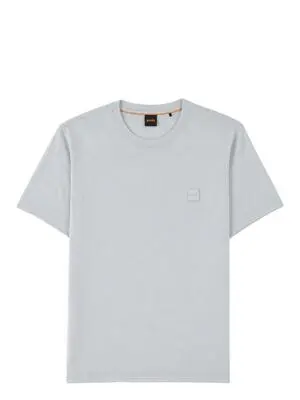 BOSS T Shirt 'tales' Con Patch Logo - Grey