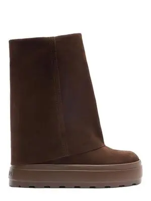 Casadei Double Face Leather Boots Brown