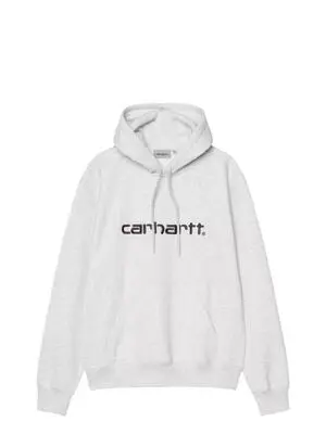 Carhartt Work In Progress Logo Cotton Hoodie - Grey
