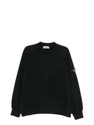 Stone Island Cotton Crewneck Sweatshirt - Black