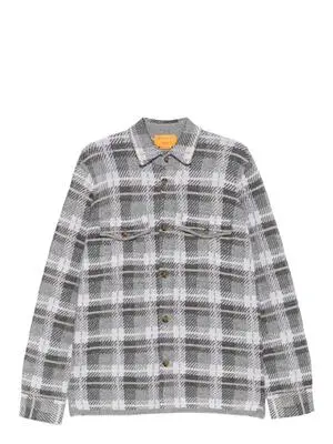 Guest In Residence Cashmere Checked Shirt - Grey