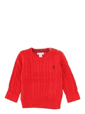 Polo Ralph Lauren Maglione Per Neonato Con Trama Intrecciata - Red