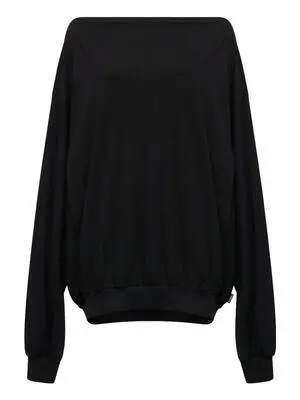 MAISON MARGIELA Cotton Oversized Top - Black