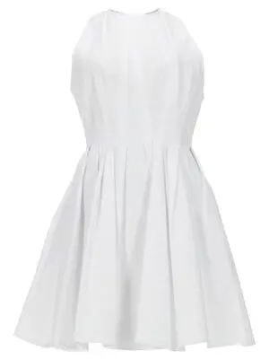 Sportmax Abito Corto In Cotone - White