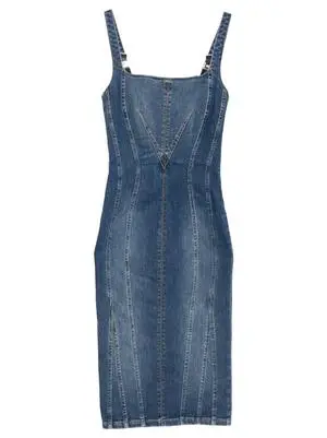 Elisabetta Franchi Denim Cotton Dress - Navy