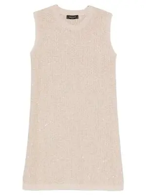 Fabiana Filippi Wool Blend Short Dress - Beige