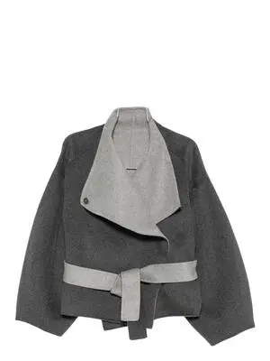 THE FRANKIE SHOP Onelle Wool Reversible Coat - Grey