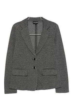 Emporio Armani Cotton Single Breasted Jacket - Black