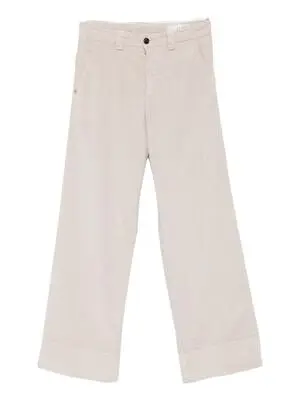 WHITE SAND Cotton Trousers - Ecru