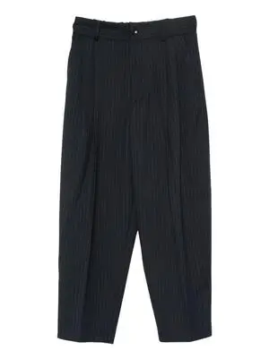 NICHOLSON & NICHOLSON Wool Blend Trousers - Navy