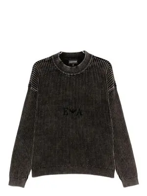 Emporio Armani Cotton Crewneck Sweater - Brown
