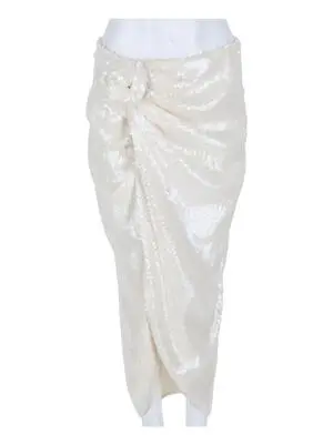 ROTATE BY BIRGER CHRISTENSEN Gonna Con Nodo E Paillettes - White