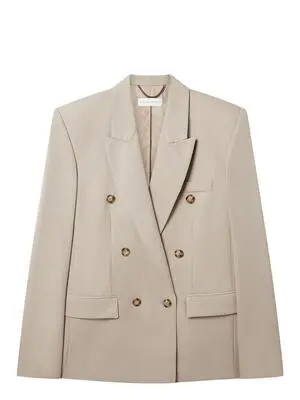 Stella McCartney Wool Double Breasted Jacket - Grey