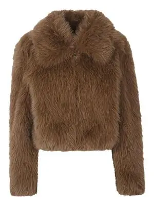 THE FRANKIE SHOP Hope Faux Fur Jacket - Camel