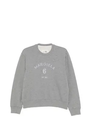 MAISON MARGIELA Logo Cotton Sweatshirt Grey
