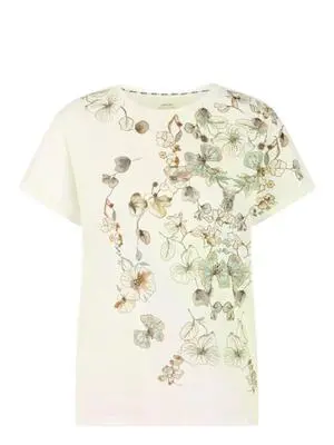 MARCCAIN Floral-print T-shirt - Neutrals