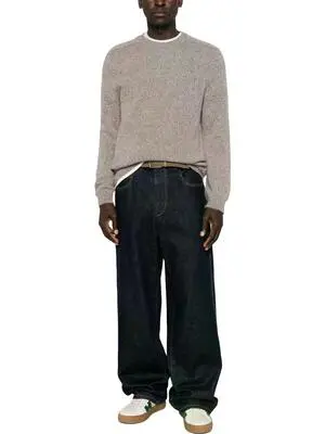 SCAGLIONE Marl-knit Crew-neck Sweater - Neutrals