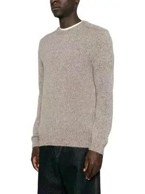 SCAGLIONE Marl-knit Crew-neck Sweater - Neutrals